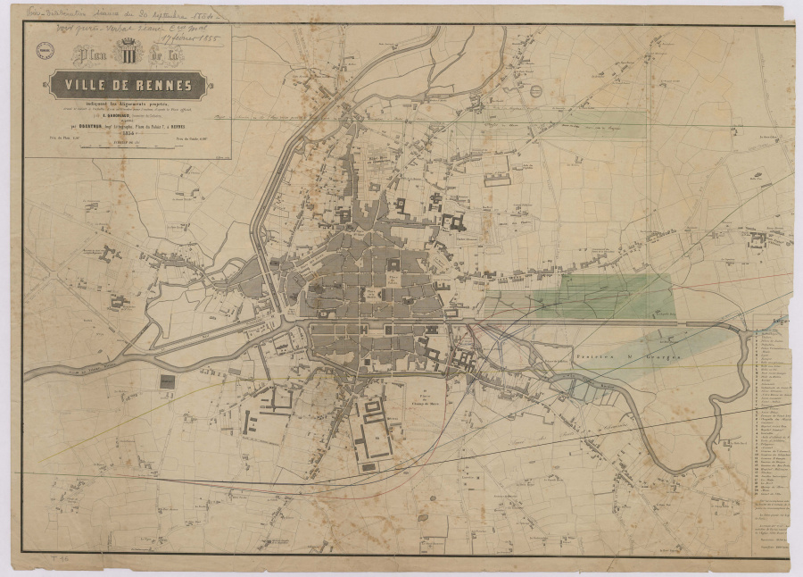 Plans de la ville de Rennes aux 18ème et 19ème siècle avant l ...